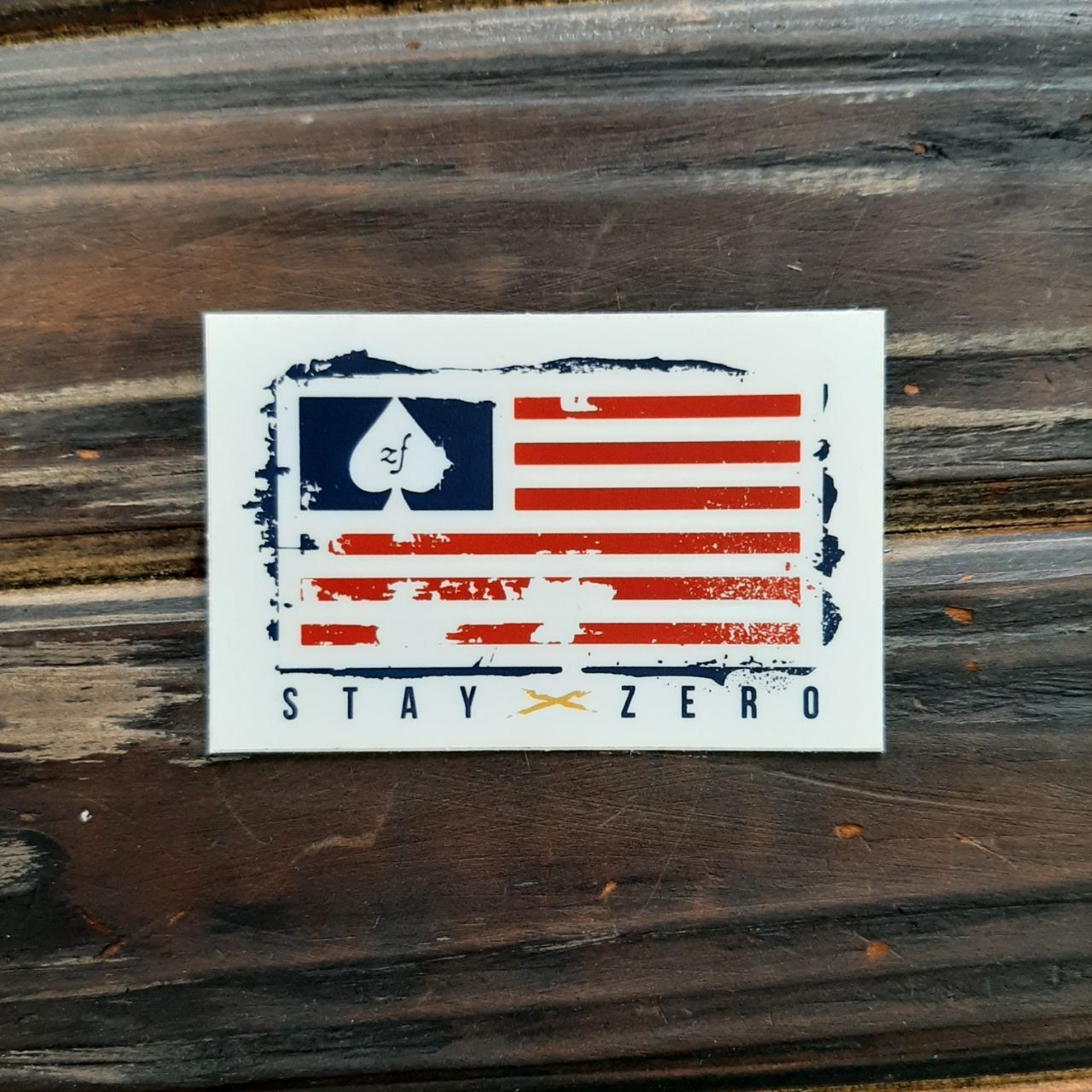 Zero Foxtrot стікер Flag Stay Zero - Maverick — брутальные мужские футболки